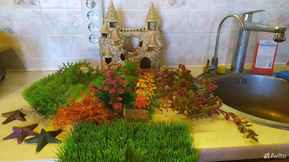 Украшение для аквариума. Искусственные растения, д