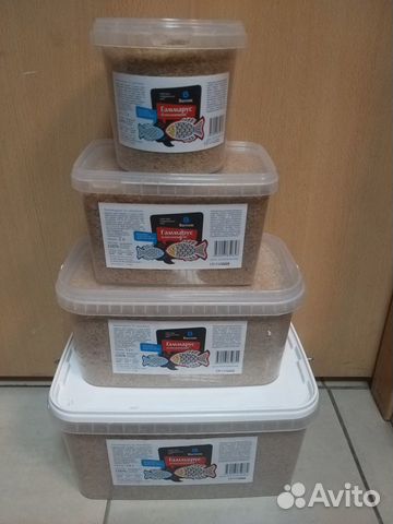 Гаммарус измельченный корм для рыб и рептилий аква