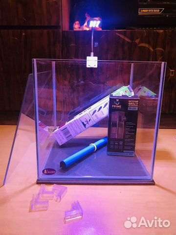 Аквариум куб 30 литров, Gloxy optic set 27