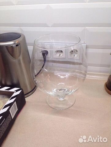 Аквариум 3 литра в виде бокала